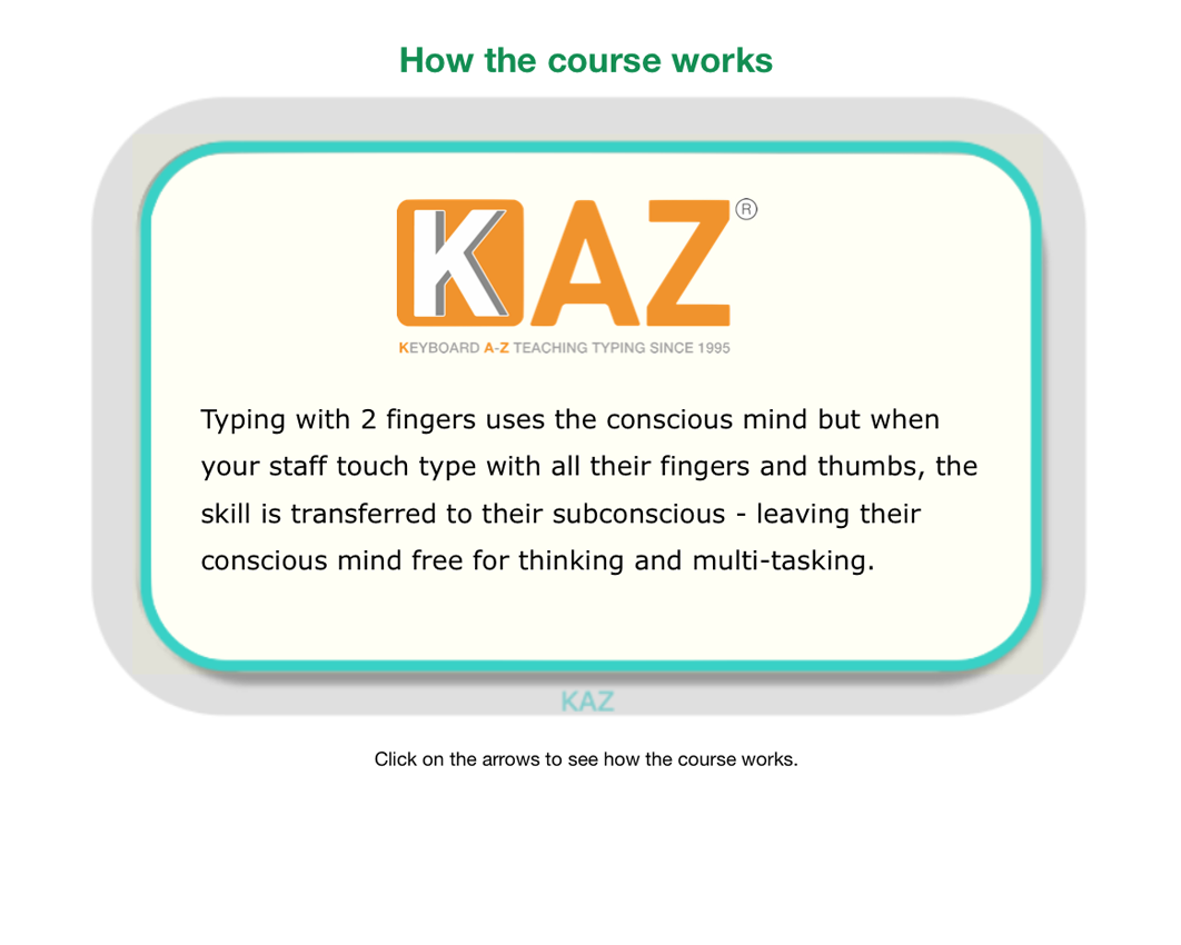 Kaz :: Learn typing skills for Business