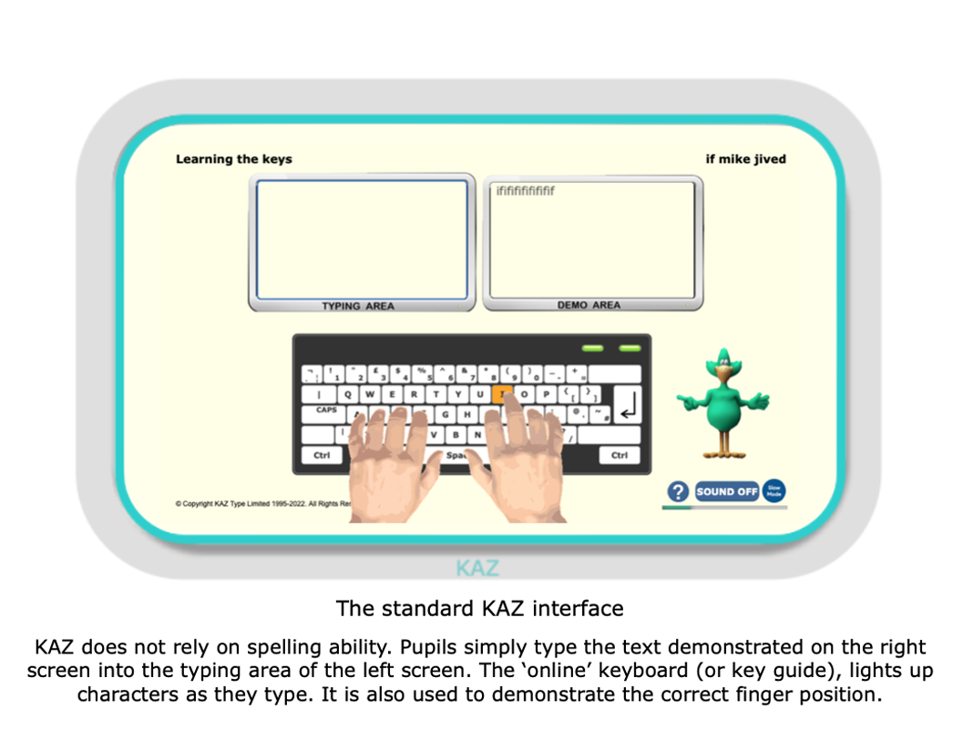 KAZ Touch Typing Software For Schools And Education