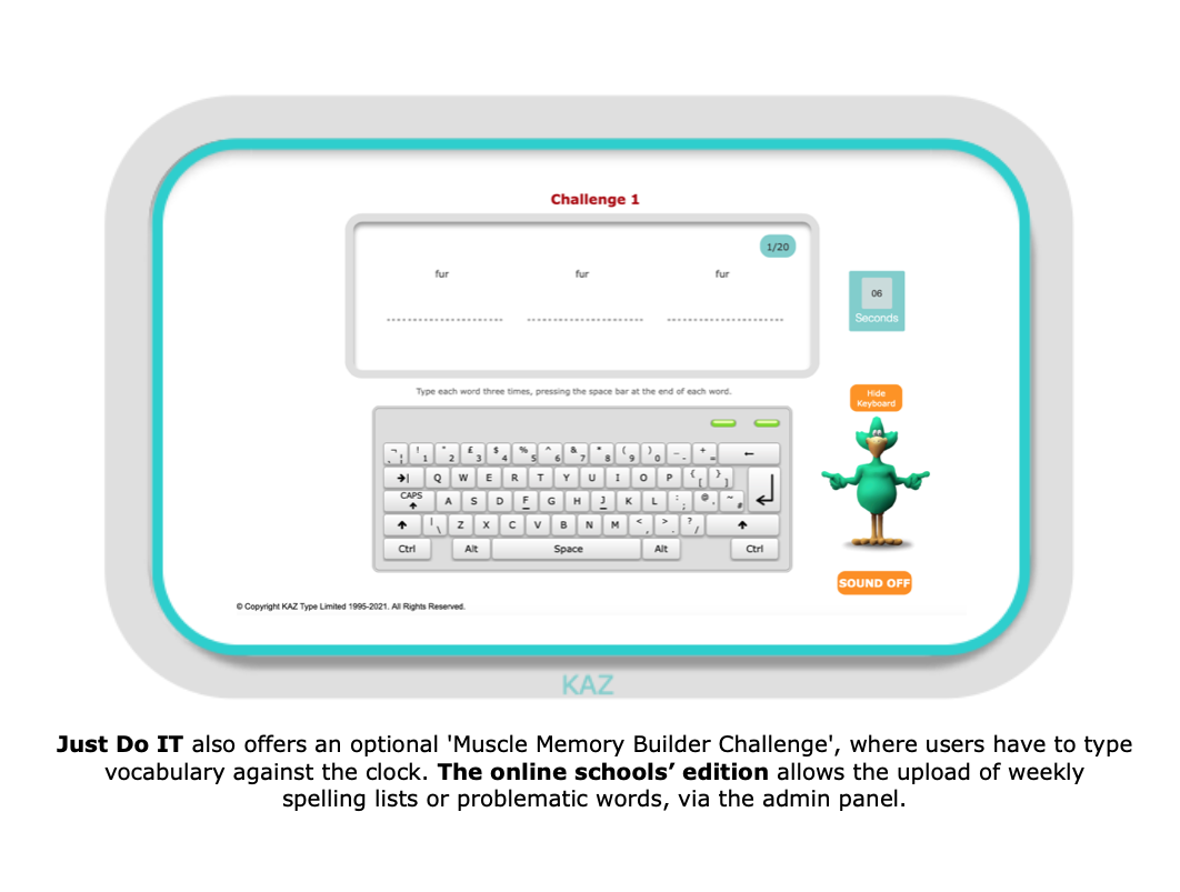 KAZ :: Touch typing software for schools and education